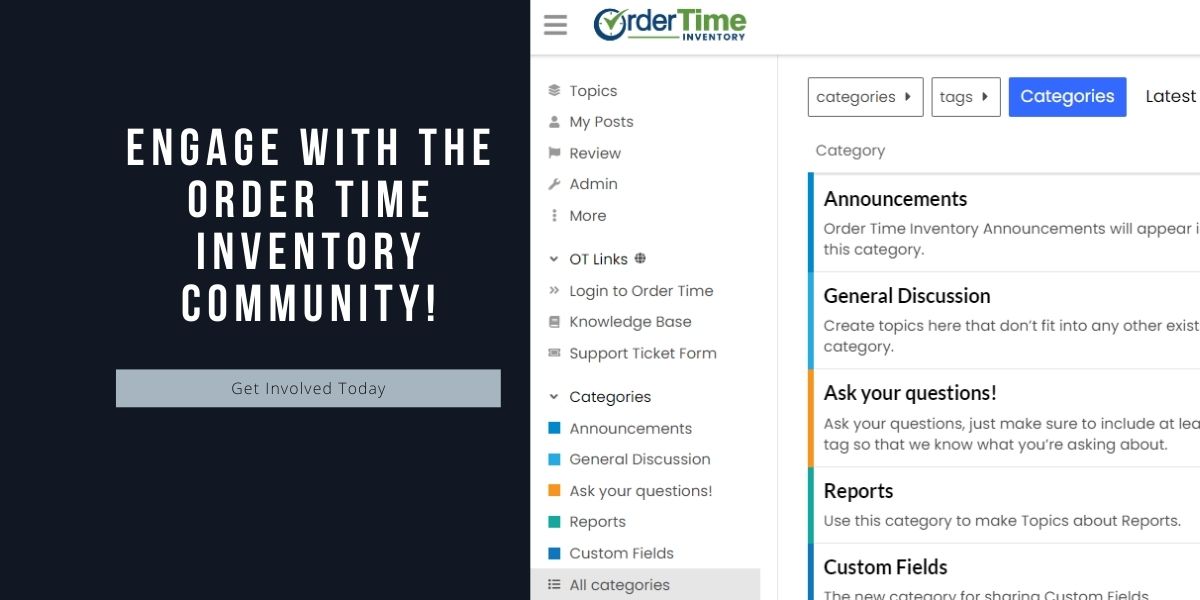 Focusing on Community: The Order Time Inventory Forum
